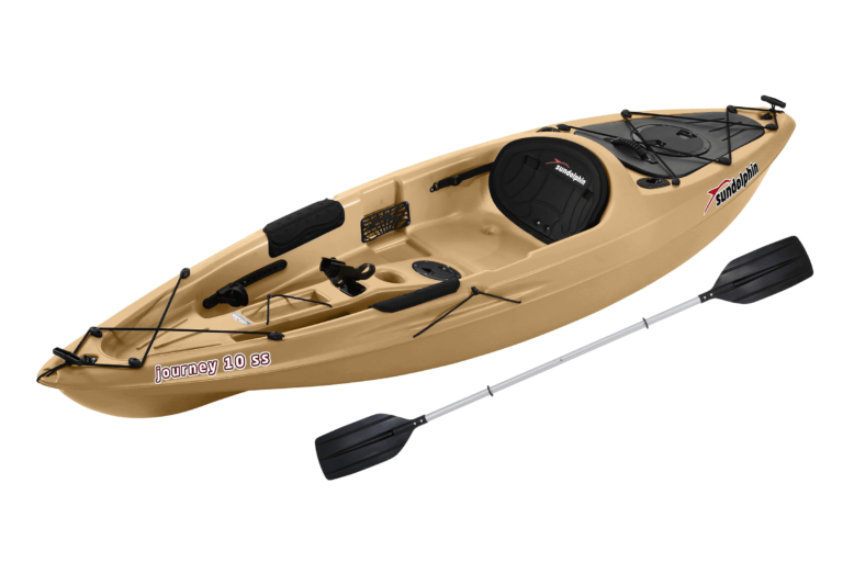 Sun Dolphin Journey 10 SS Sit-On Angler Kayak Olive, Paddle Included