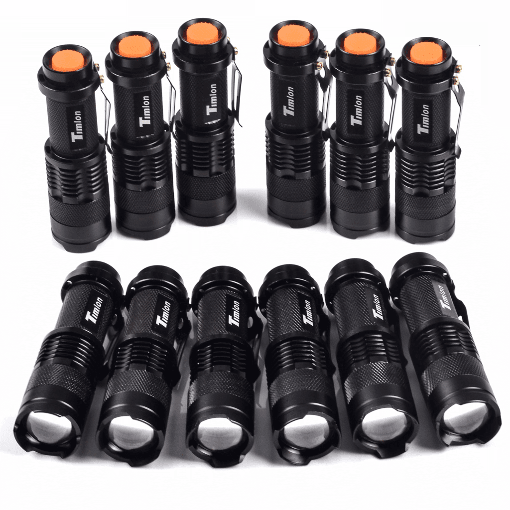 Timlon 12 Pack Tactical Flashlight Water Resist 7W 350Lm Ultra Bright