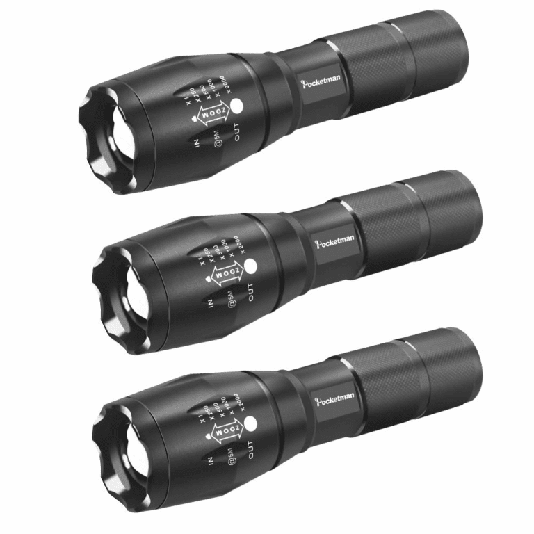 LED Tactical Flashlight Ultra Bright Zoomable IP65 Water Resistant